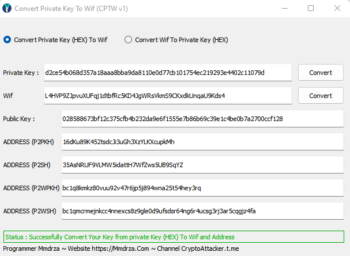 Convertor Private Key To WIF (Bitcoin Address Wallet)[Free]